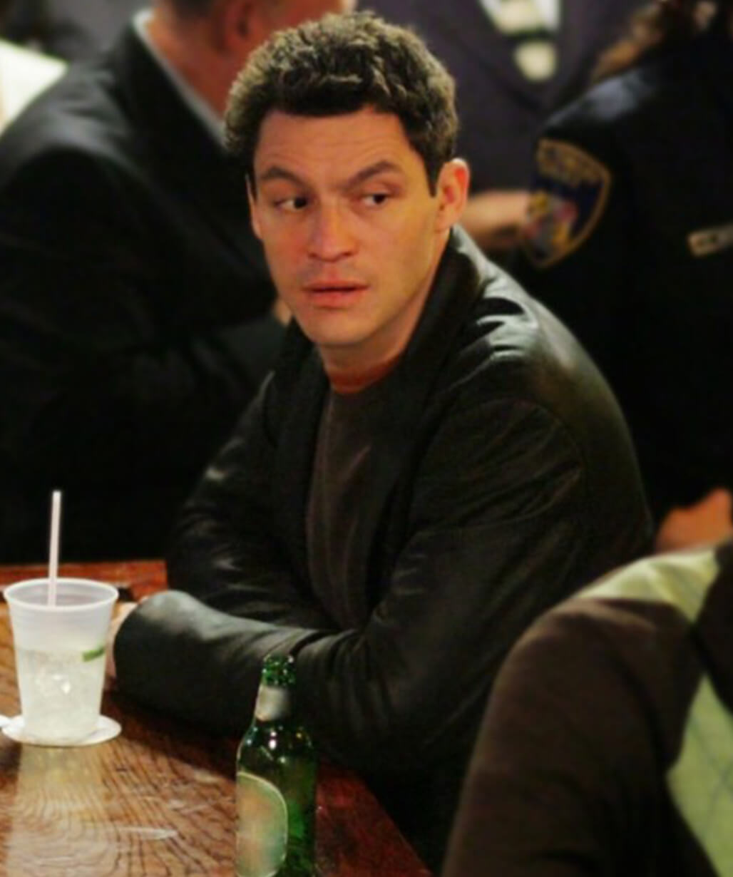 Dominic West The Wire S04 Jimmy Black Leather Jacket - USA Leather Factory