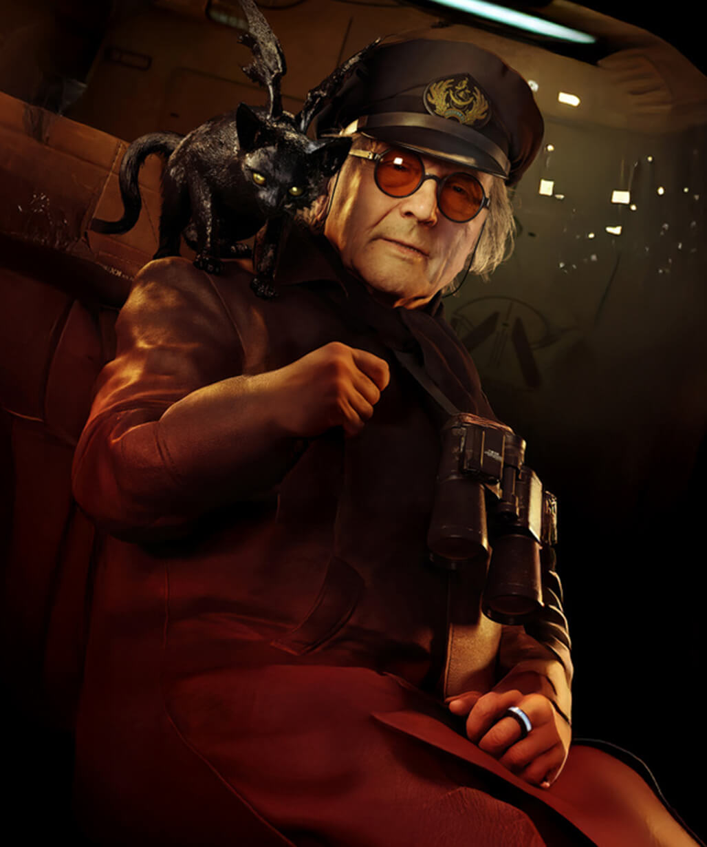 George Miller Death Stranding 2 Tarman Black Leather Coat