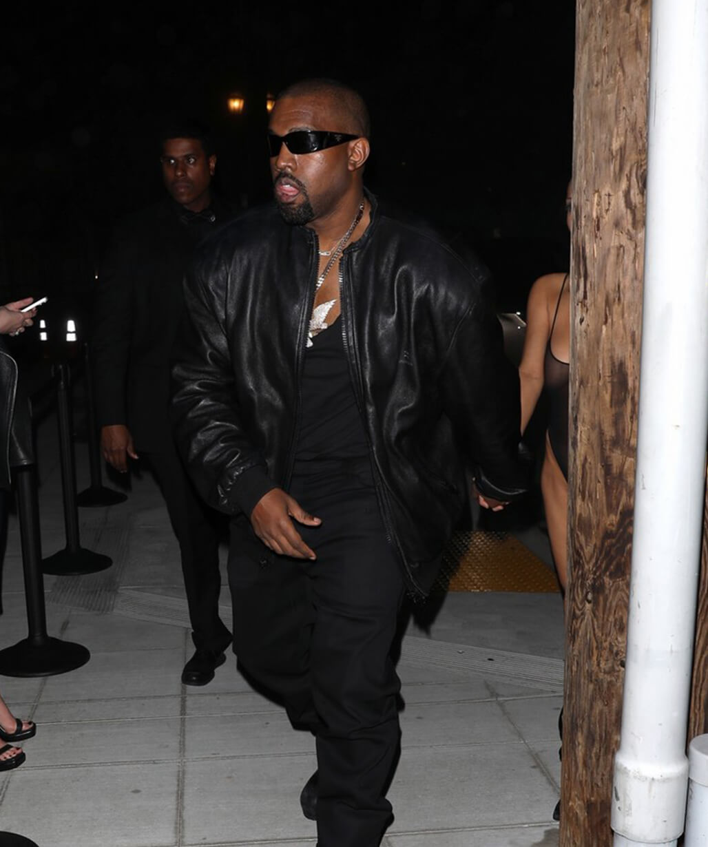 YZY Kanye West Emmys After Party Bomber Leather Jacket
