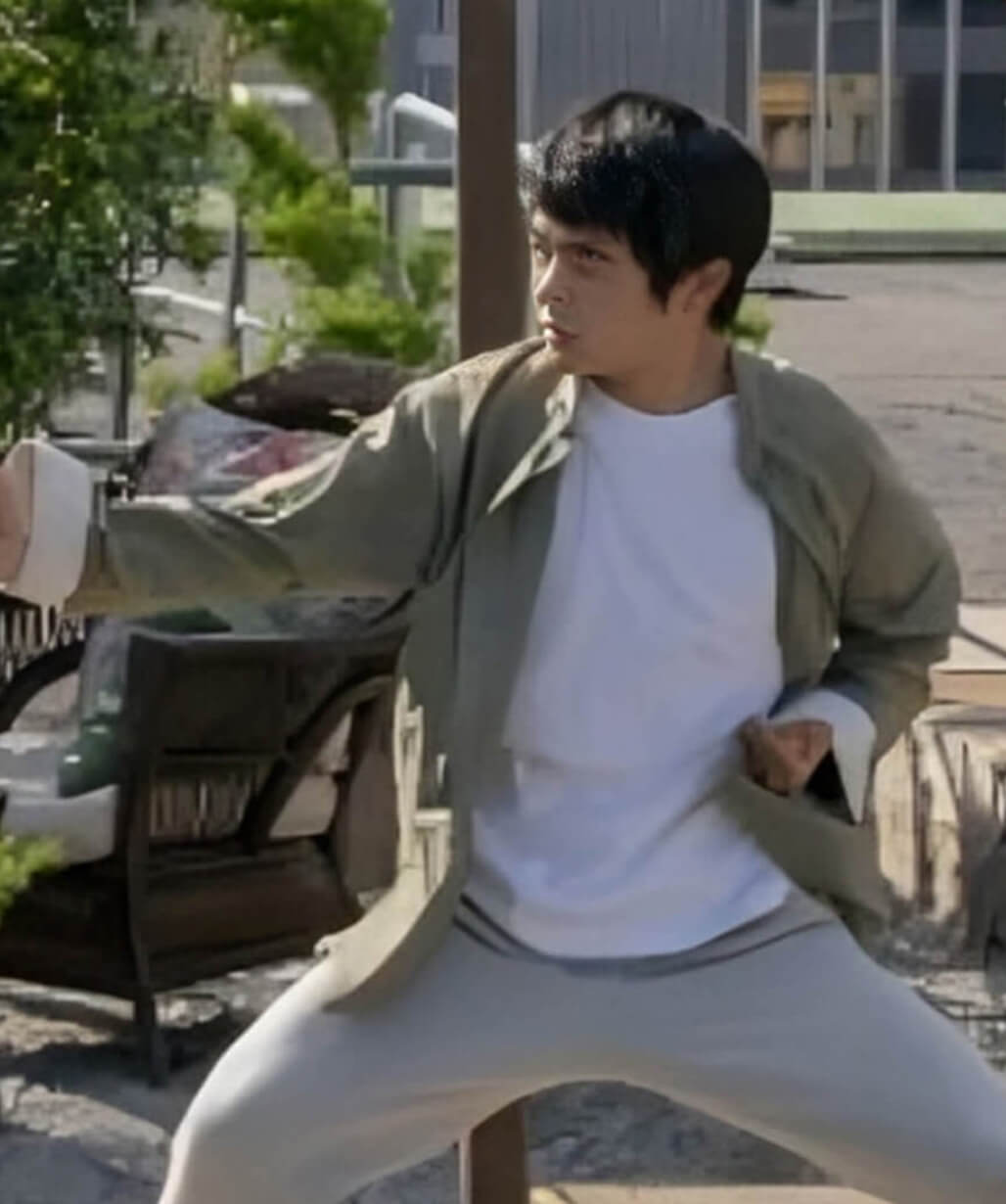 Ben Wang Karate Kid Legends 2025 Li Fong Grey Jacket