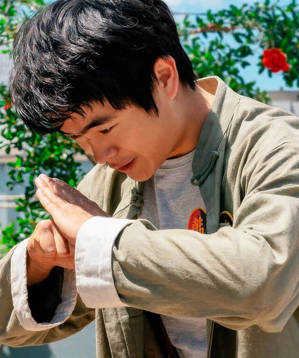 Ben Wang Karate Kid Legends 2025 Li Fong Grey Jacket