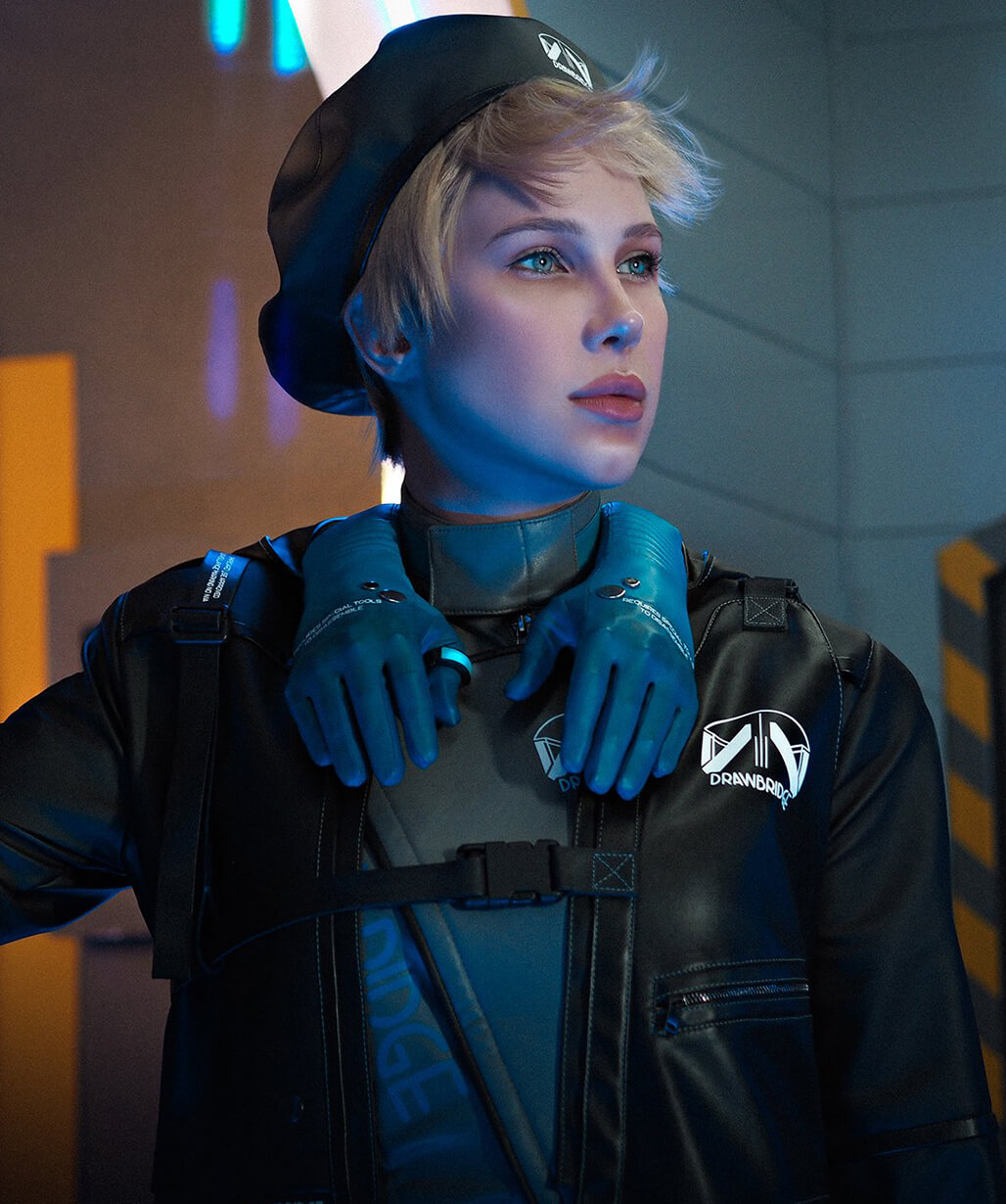 Léa Seydoux Death Stranding 2 Fragile Leather Hooded Coat