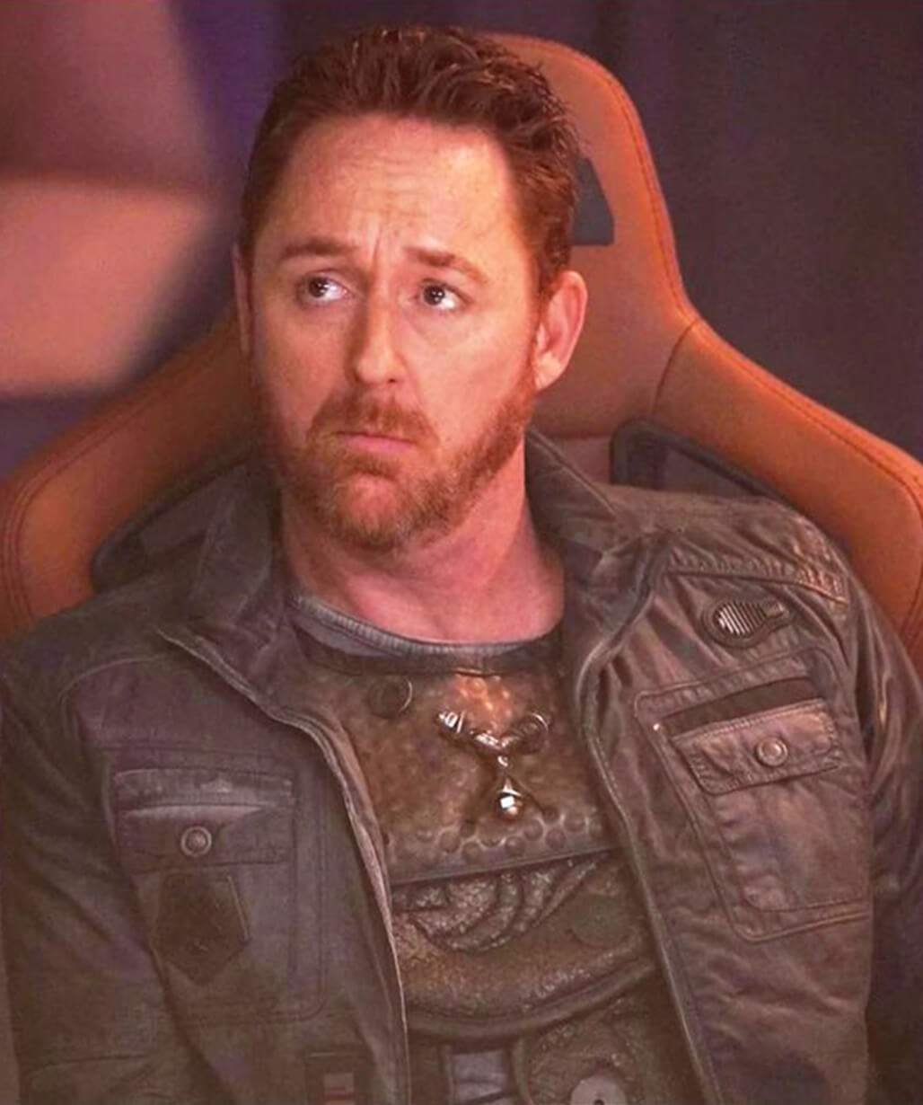 Lt. Gordon Malloy The Orville Black Leather Jacket - USA Leather Factory