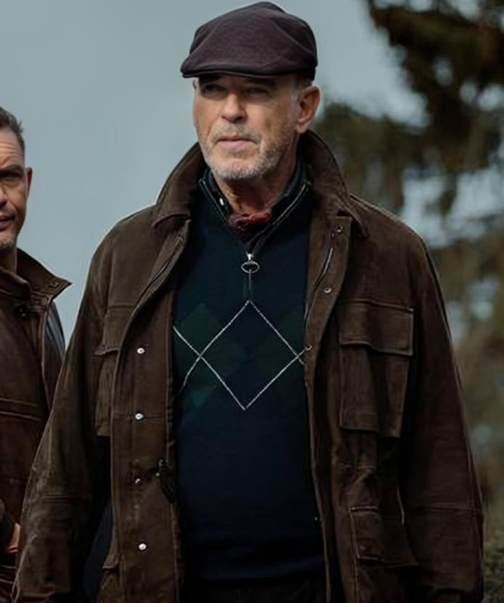 MobLand S01 Conrad Harrigan Brown Suede Leather Jacket