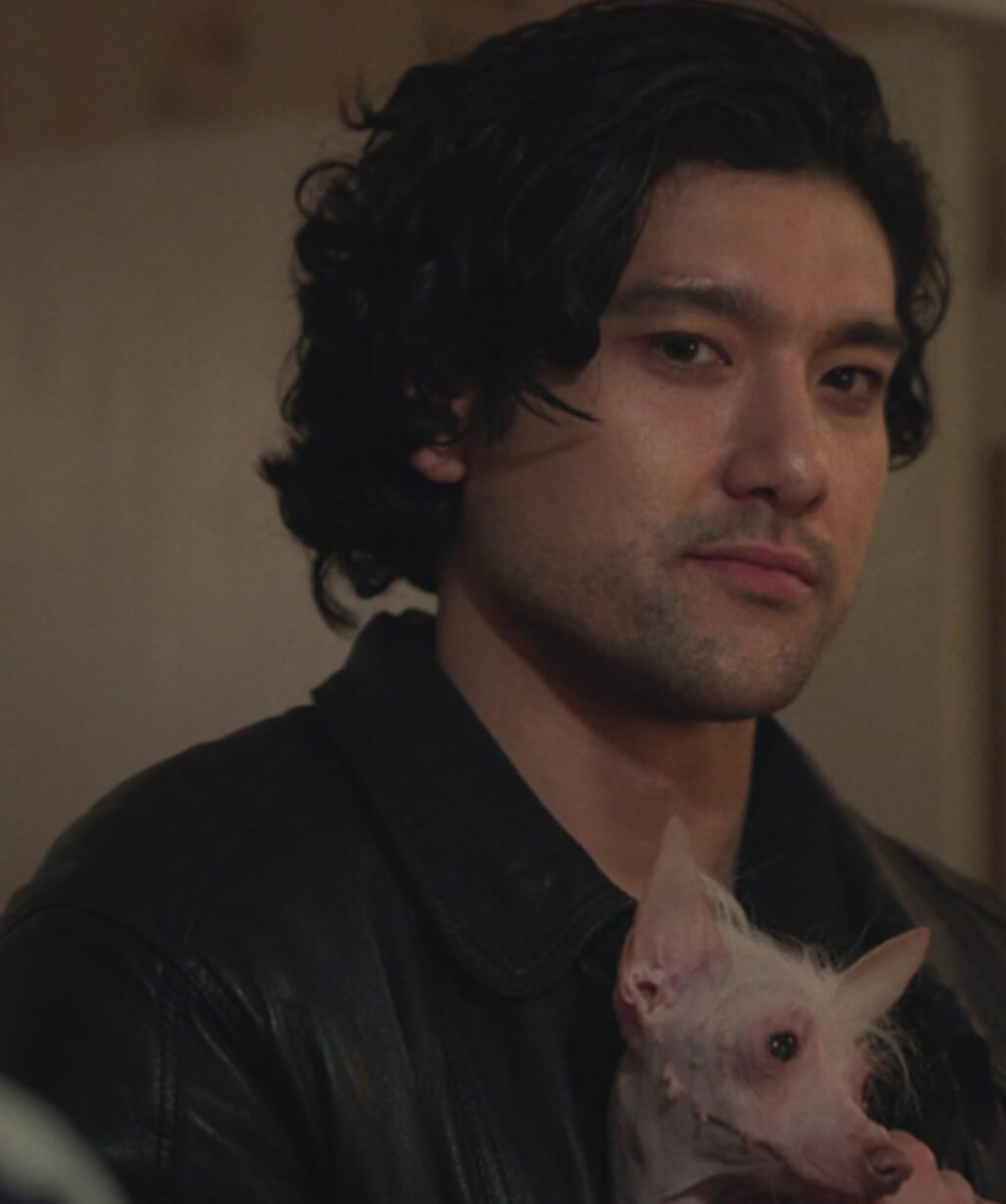 Will Sharpe Too Much 2025 Felix Black Leather Jacket