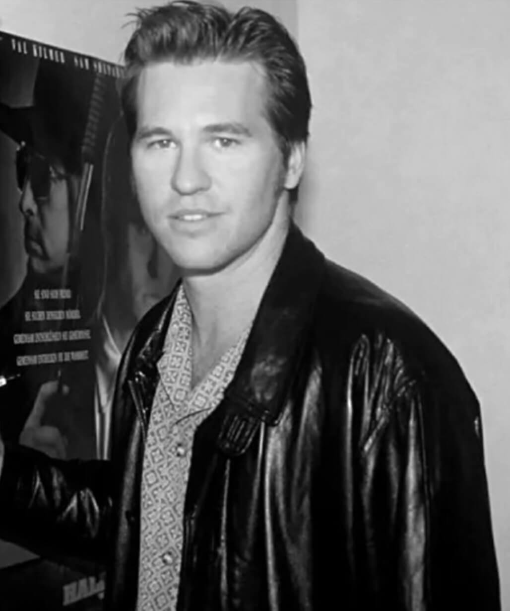 Val Kilmer Black Leather Jacket - USA Leather Factory