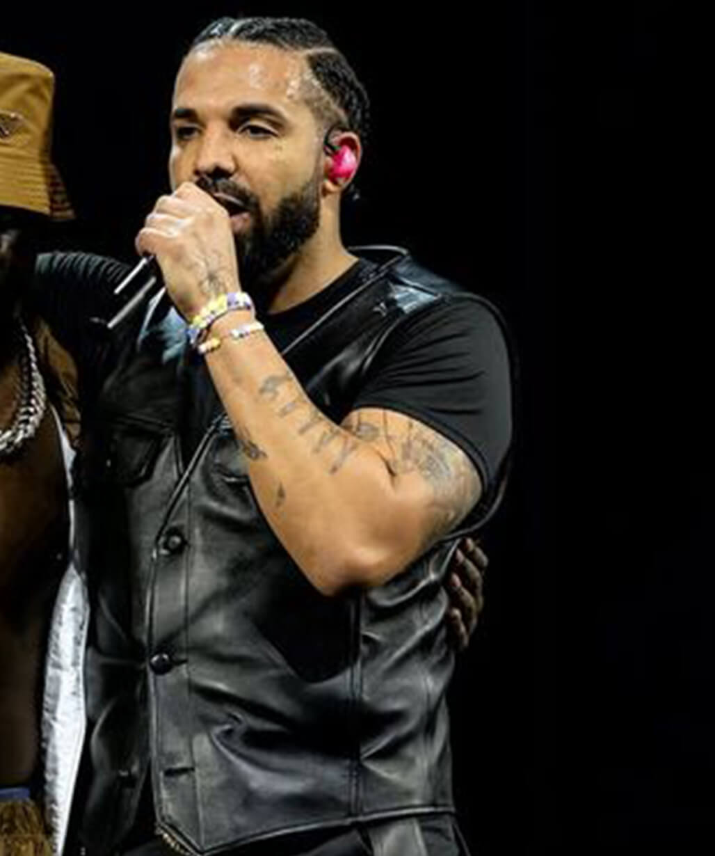 Aubrey Drake Graham Wireless Festival 2025 Leather Vest