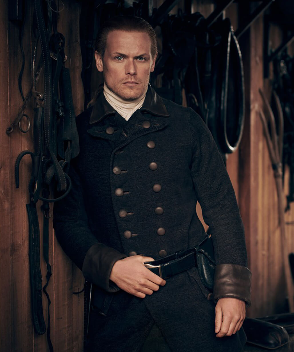 Jamie Fraser Outlander S07 Black Coat - USA Leather Factory