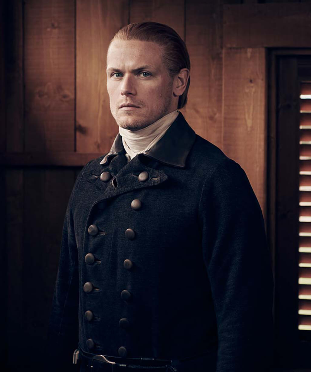 Jamie Fraser Outlander S07 Black Coat - USA Leather Factory