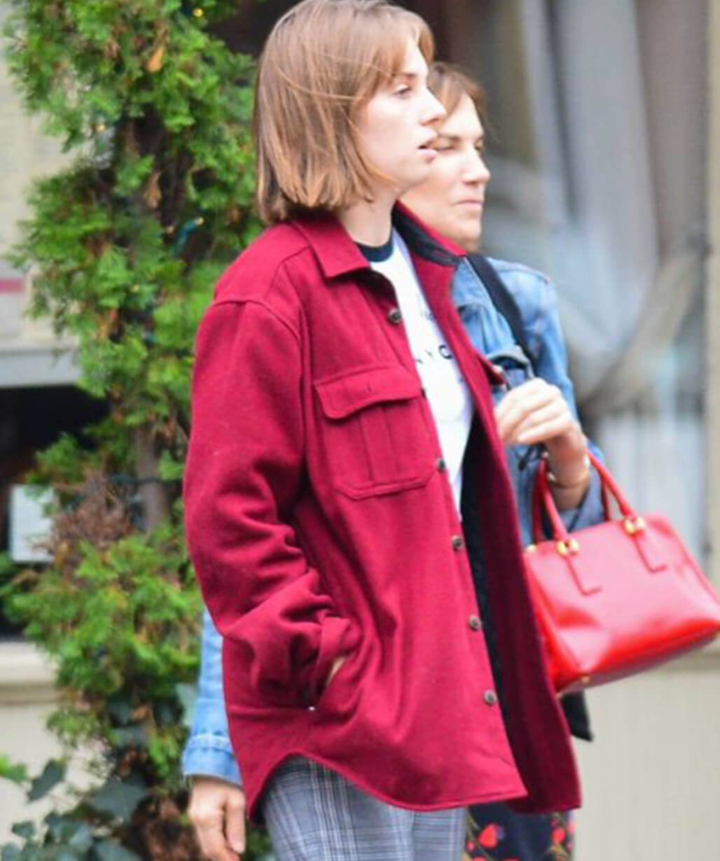 Robin Buckley Stranger Things Red Wool Jacket