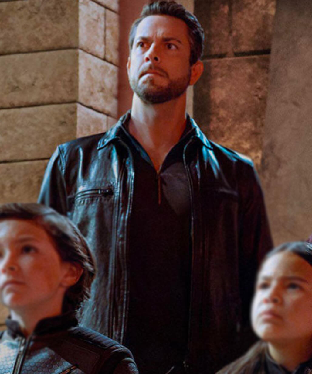 Spy Kids Zachary Levi Black Leather Jacket - USA Leather Factory