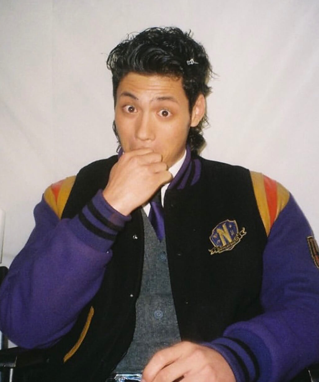 Noah Taylor Wednesday S02 Bruno Yuson Varsity Jacket - USA Leather Factory