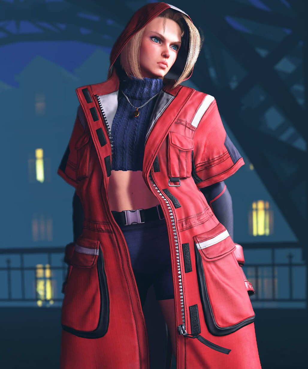 Street Fighter 6 Cammy White Red Leather Coat - USA Leather Factory