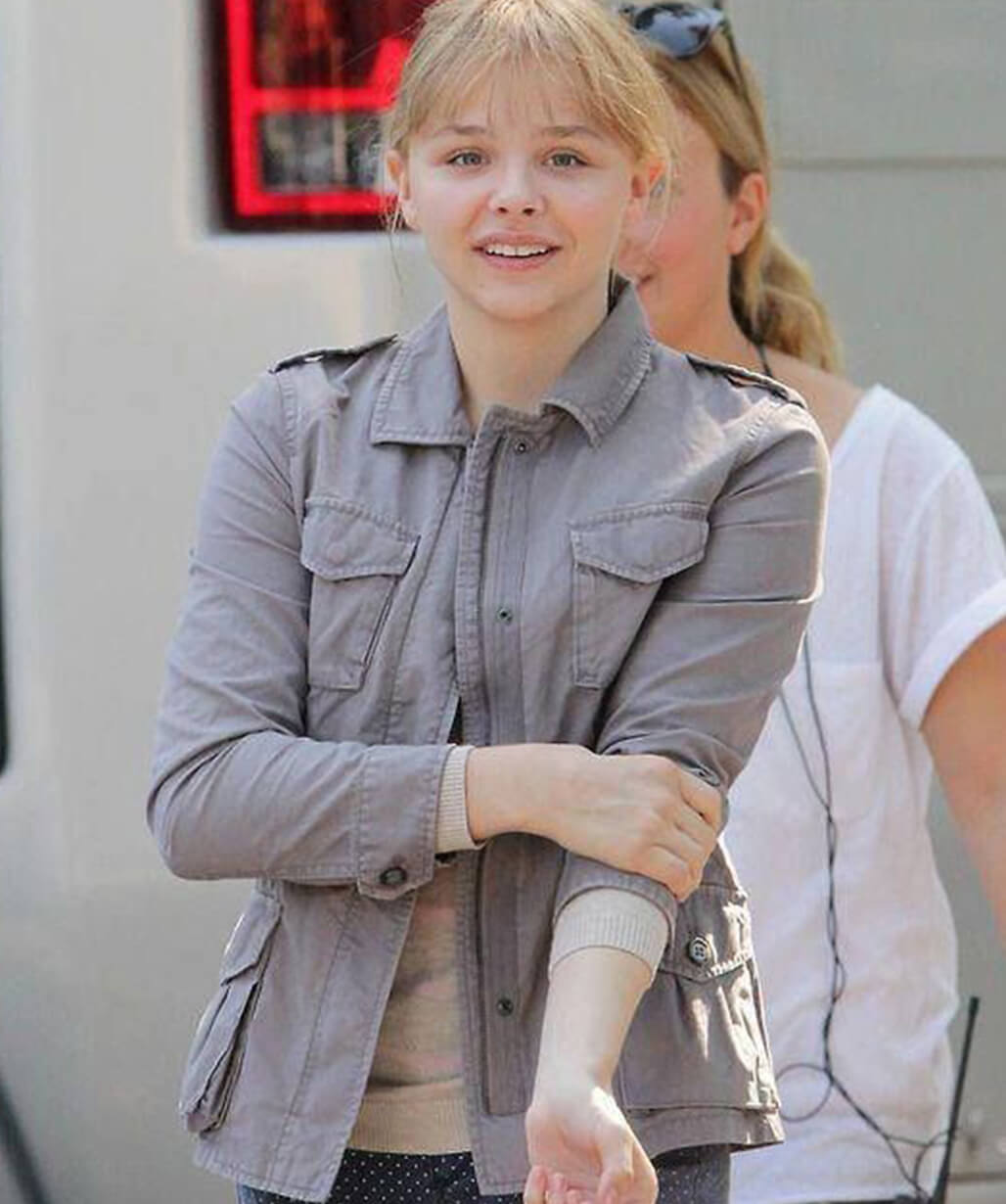 Chloë Grace Moretz Kick Ass 2 Grey Jacket - USA Leather Factory
