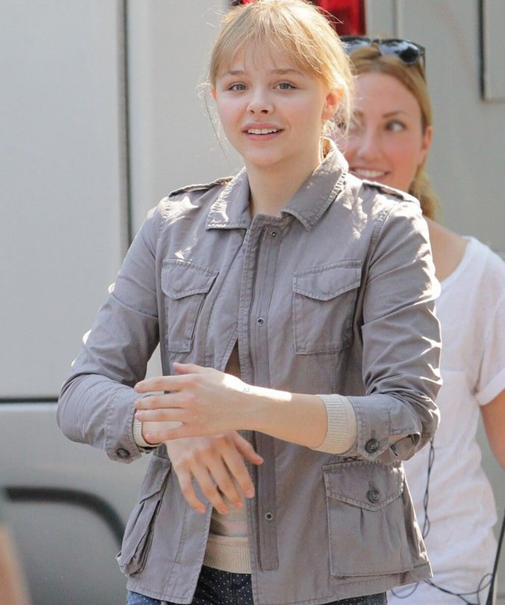 Chloë Grace Moretz Kick Ass 2 Grey Jacket - USA Leather Factory