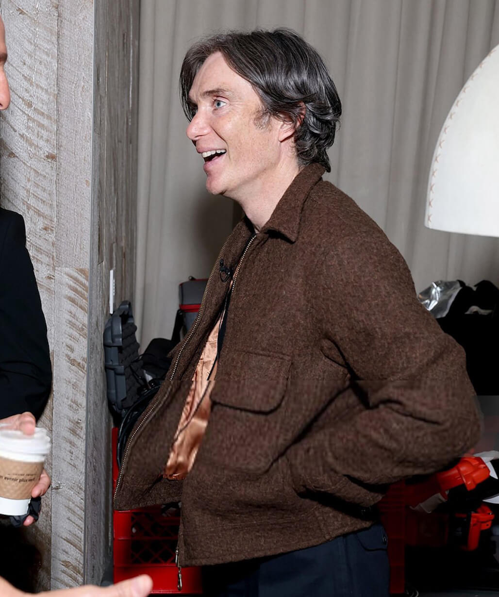 Cillian Murphy 2025 Brown Zip Up Jacket - USA Leather Factory