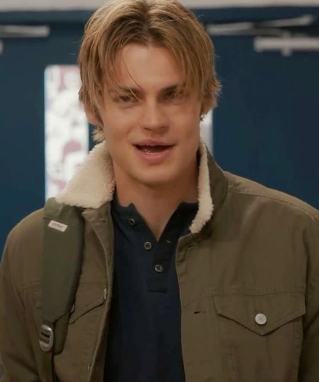 Cole Walter My Life with the Walter Boys Green Shearling Jacket - USA ...