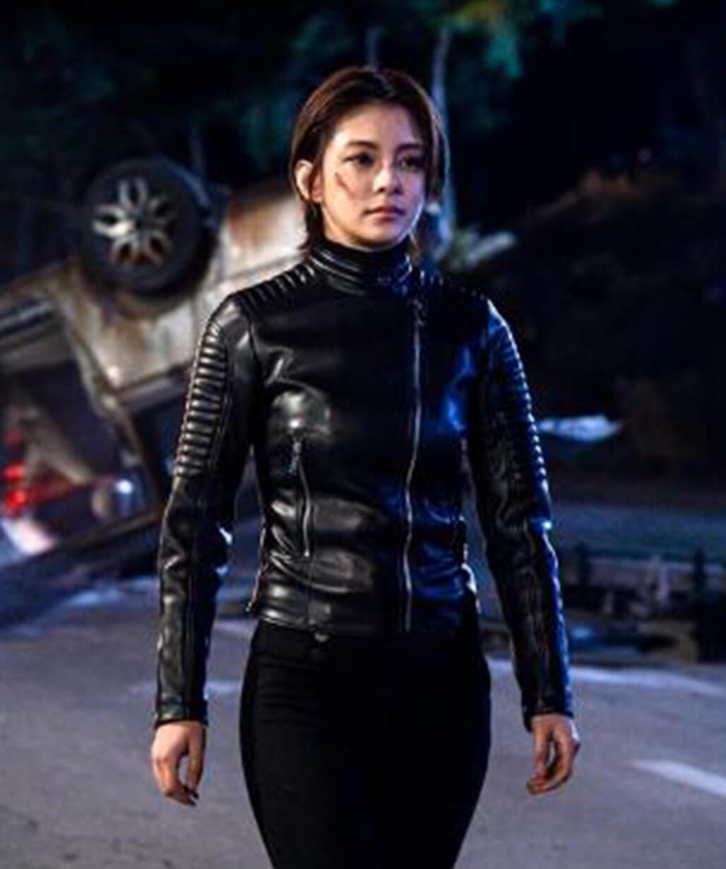 Hye In Jeong Rugal Black Leather Jacket - USA Leather Factory