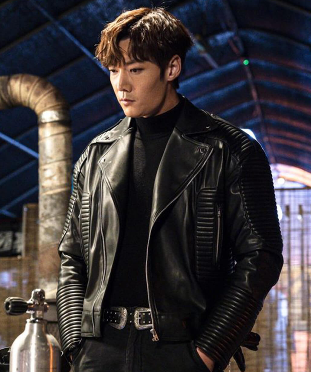 Kang Ki Beom Rugal Black Leather Jacket - USA Leather Factory
