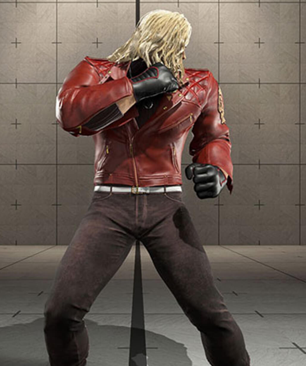 Ken Masters Street Fighter 6 Red Biker Leather Jacket - USA Leather Factory