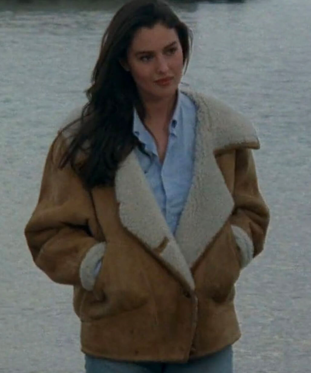 Monica Bellucci The Raffle Suede Jacket - USA Leather Factory