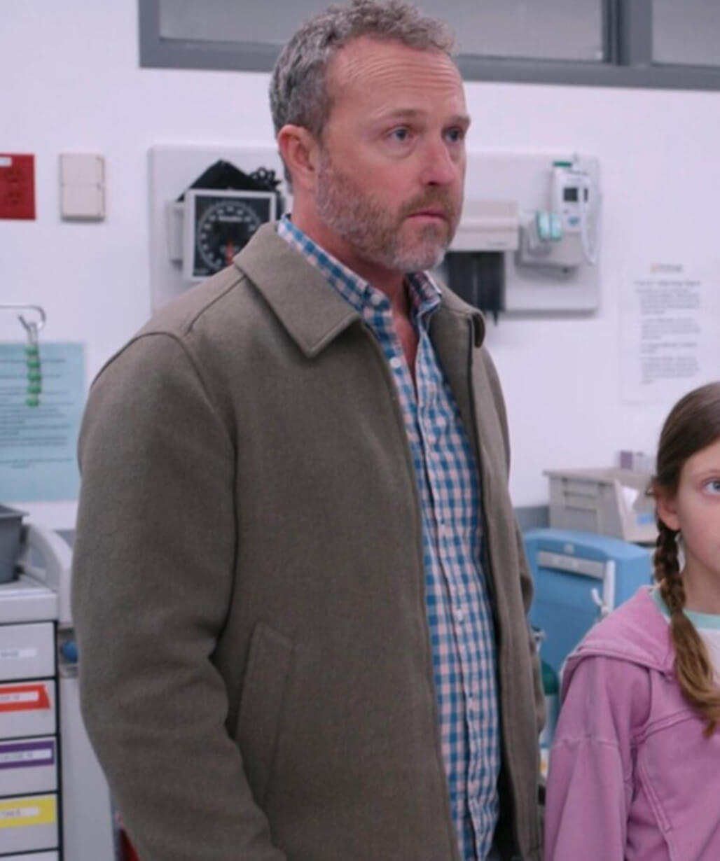 The Pitt S01 Devon Gummersall Wool Green Jacket - USA Leather Factory