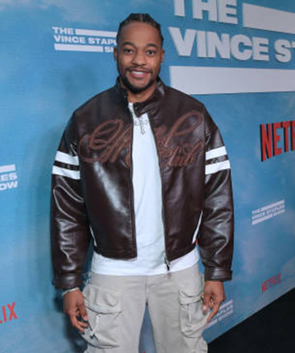 Christopher Meyer Brown Leather Bomber Jacket - USA Leather Factory
