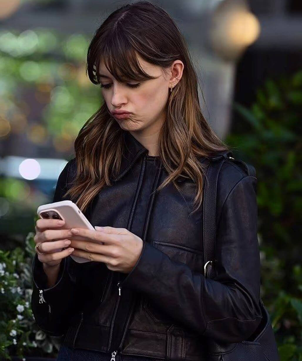 Daisy Edgar-Jones Cropped Leather Jacket - USA Leather Factory