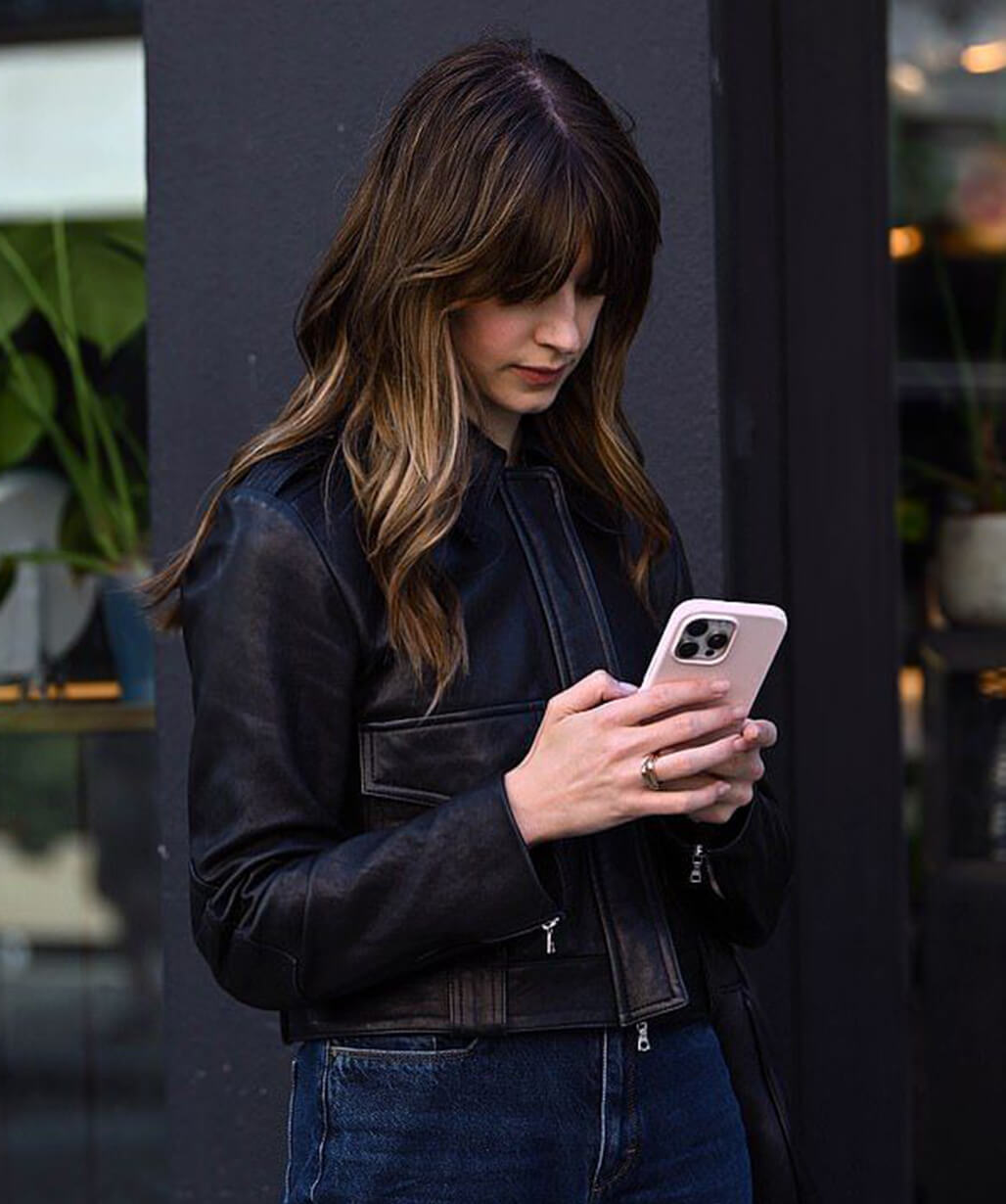 Daisy Edgar-Jones Cropped Leather Jacket - USA Leather Factory