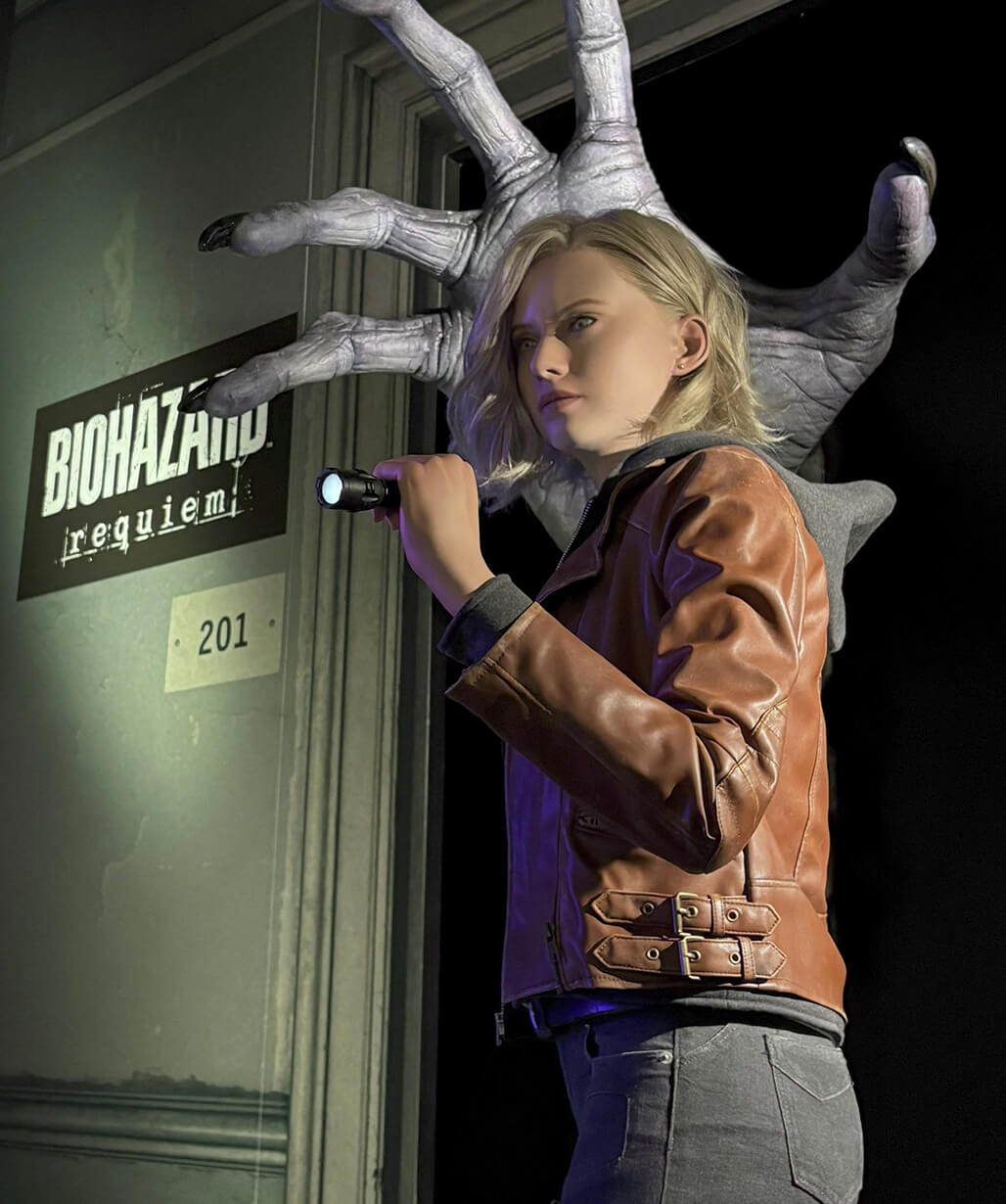 Grace Ashcroft Resident Evil Requiem Brown Leather Jacket