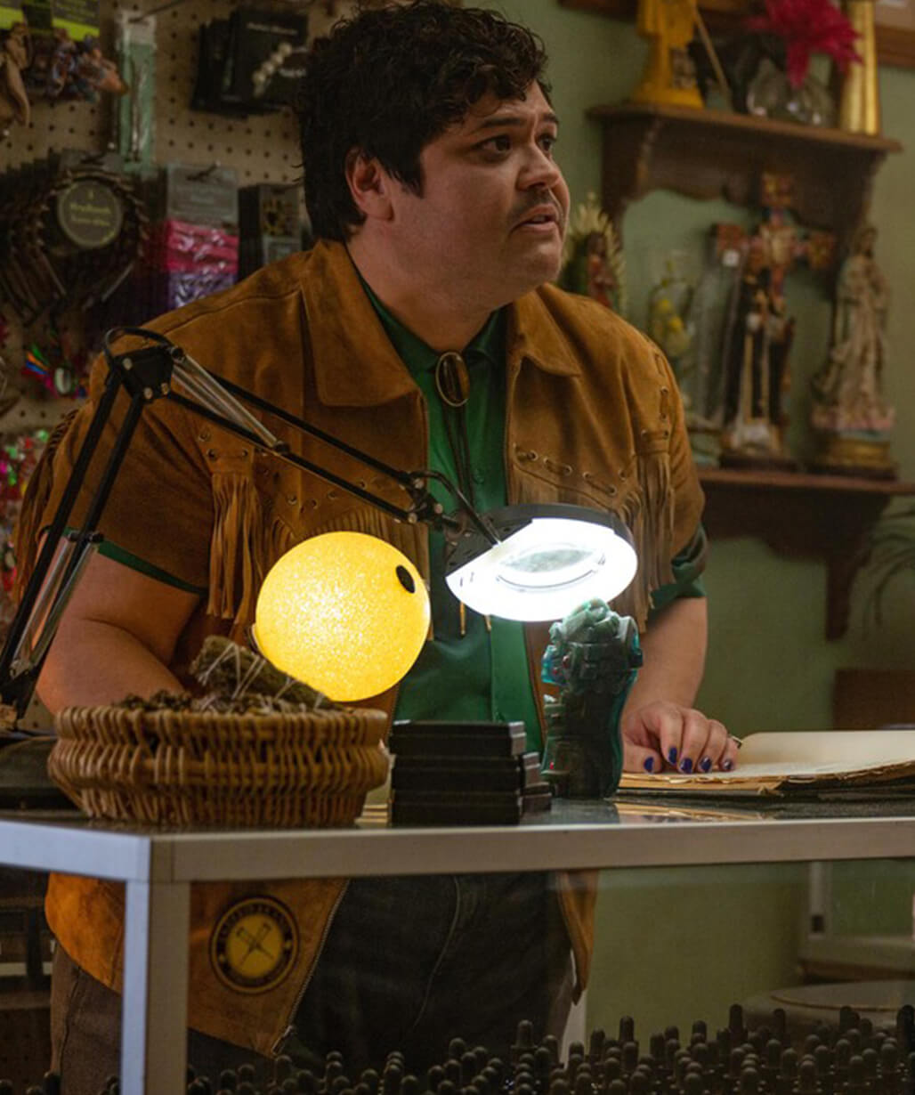 Harvey Guillén Alexander and the Terrible Fringe Jacket - USA Leather ...