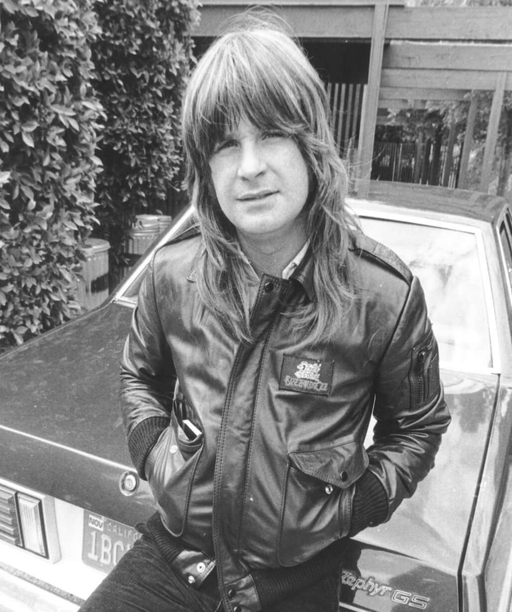 Ozzy Osbourne Bomber Black Leather Jacket - USA Leather Factory