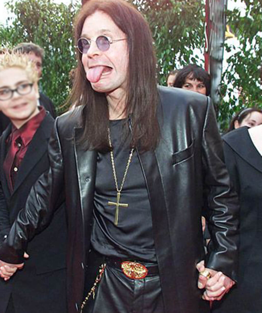 Ozzy Osbourne Grammy Awards Leather Coat - USA Leather Factory