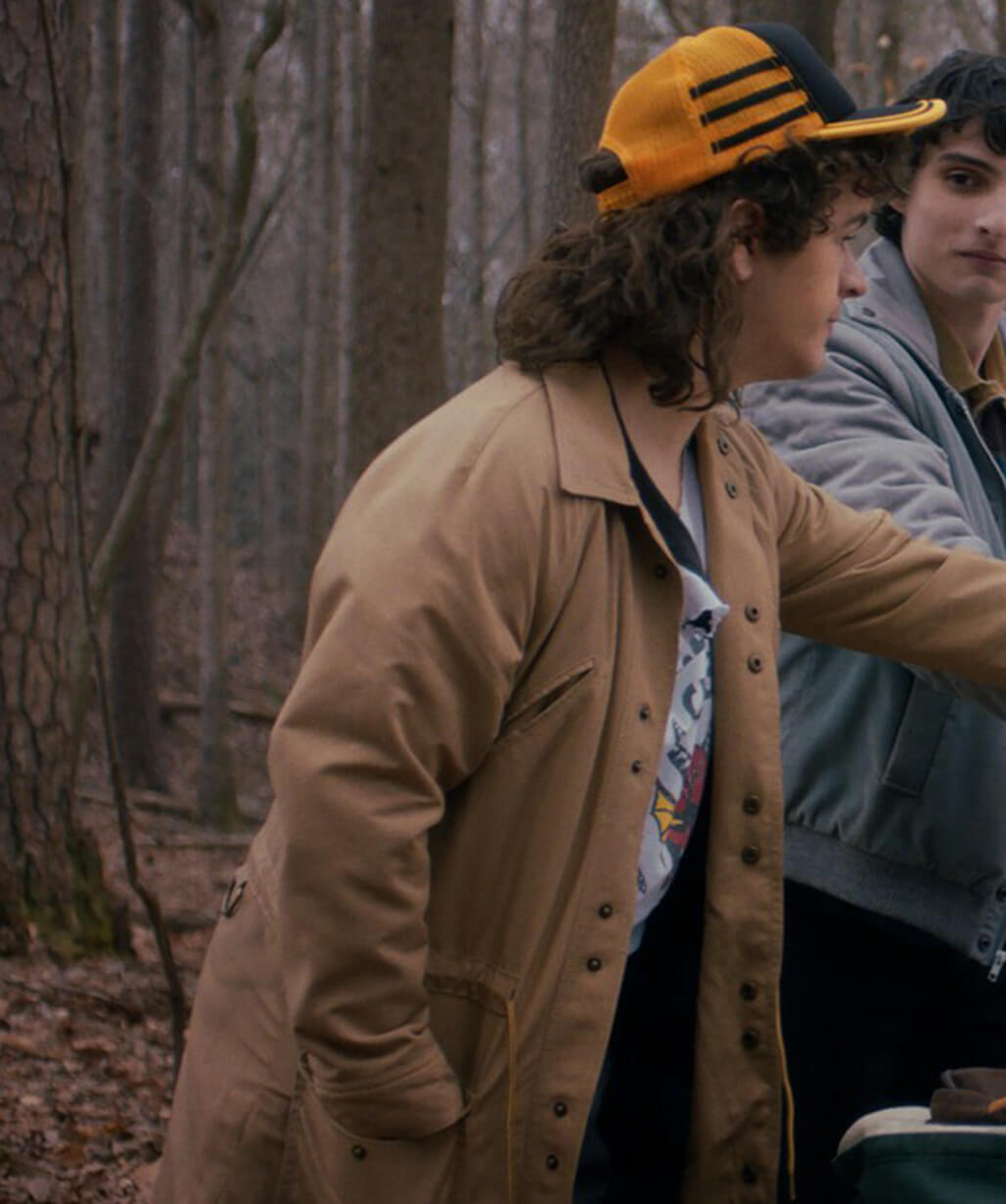 Dustin Henderson Stranger Things S05 Brown Cotton Coat - USA Leather ...