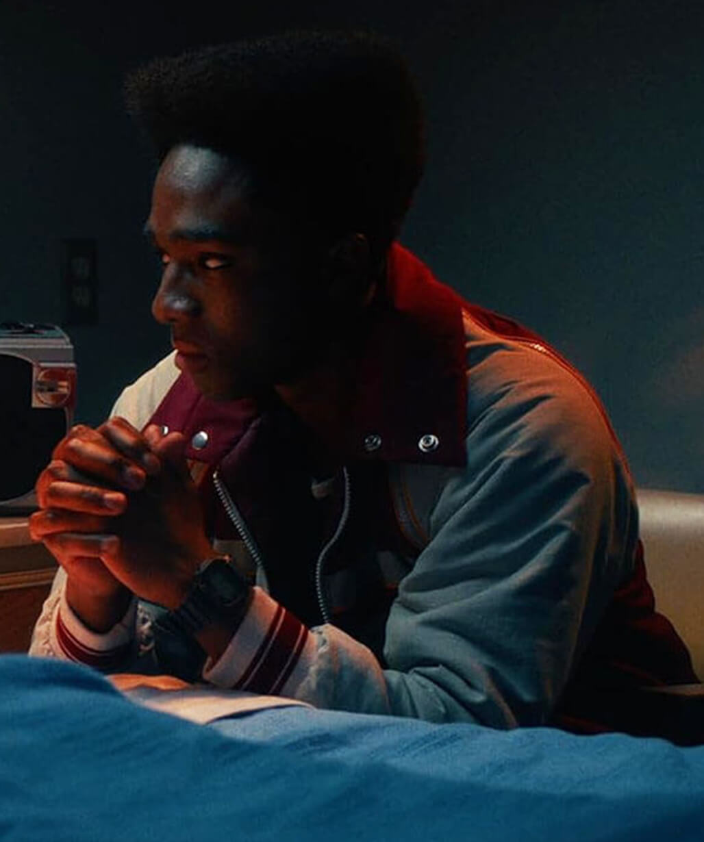 Lucas Sinclair Stranger Things S05 Bomber Jacket - USA Leather Factory