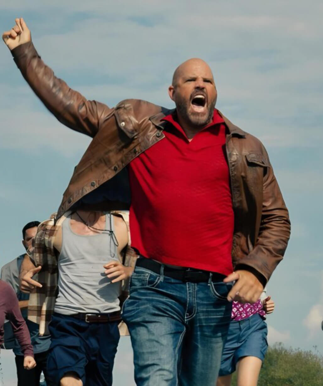 Peacemaker S02 Keith Smith Brown Leather Jacket - USA Leather Factory
