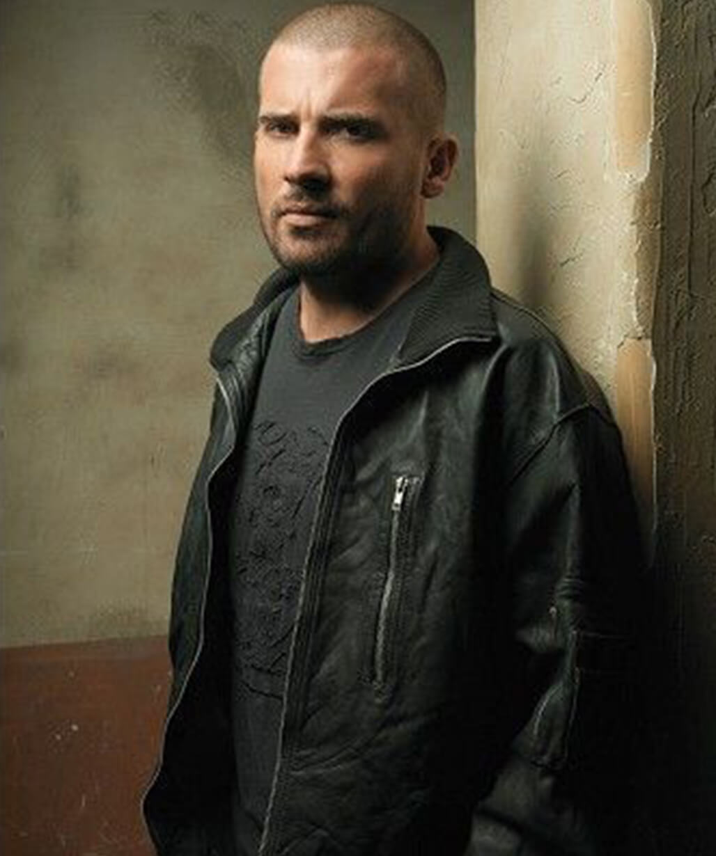 Dominic Purcell Prison Break S02 Black Leather Jacket - USA Leather Factory