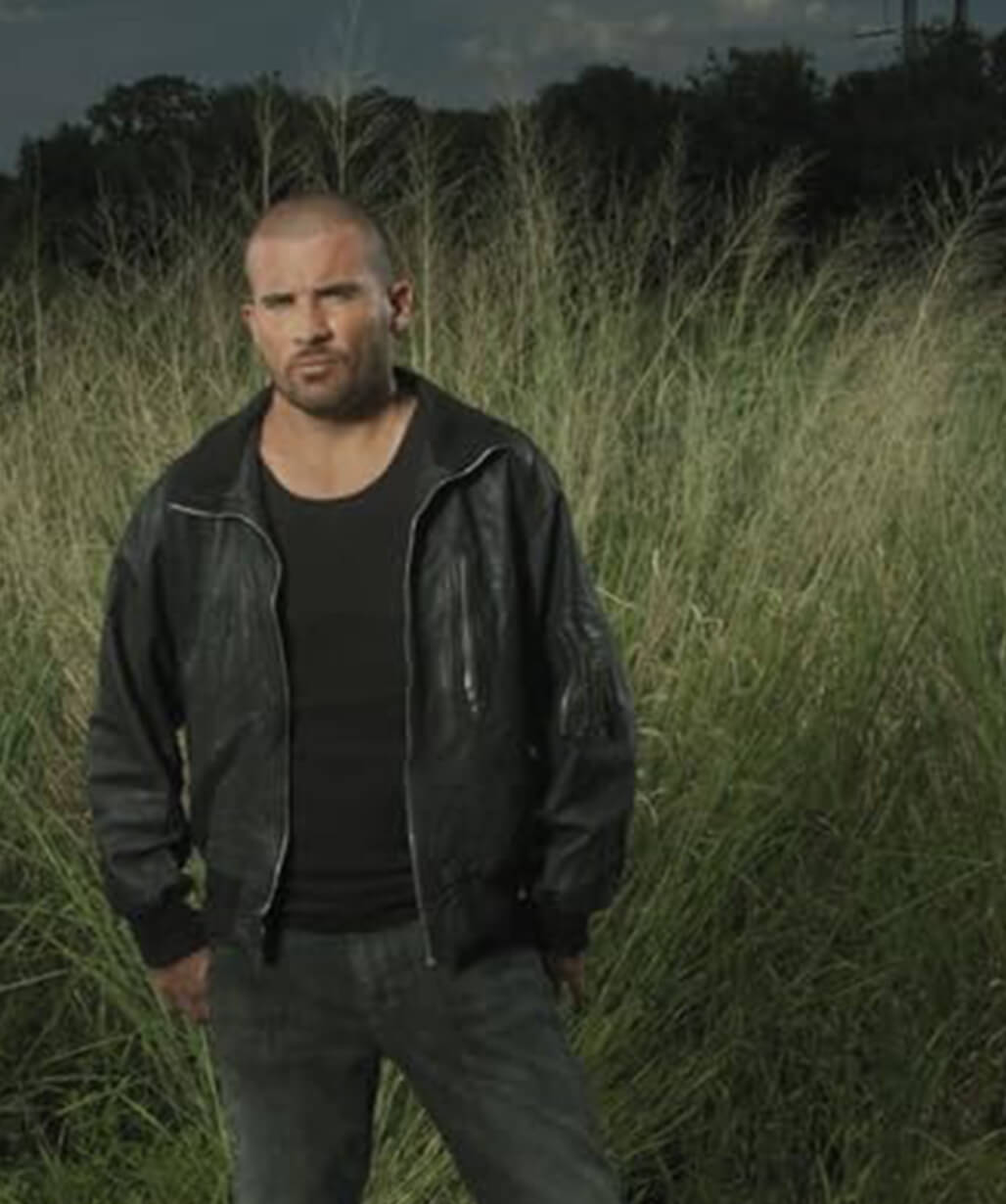 Dominic Purcell Prison Break S02 Black Leather Jacket - USA Leather Factory