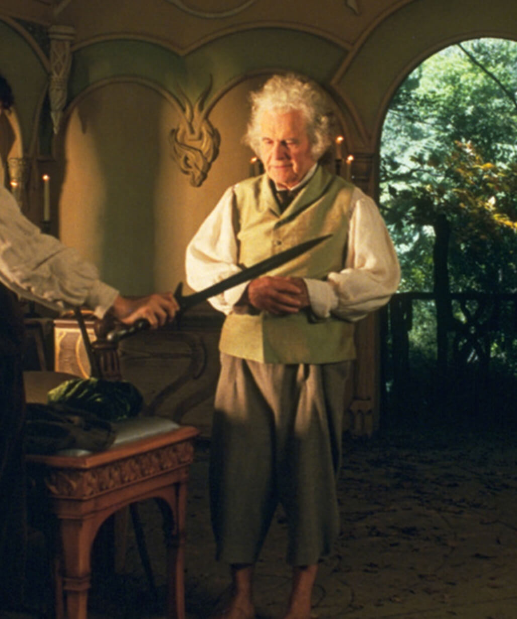 The Lord of the Rings 2001 Ian Holm Bilbo Vest - USA Leather Factory