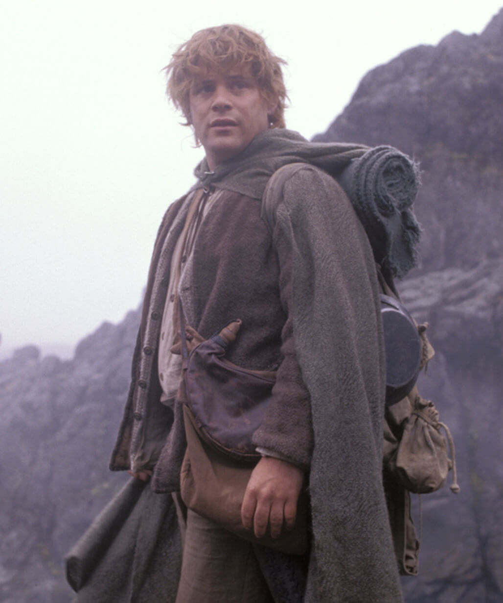 The Lord of the Rings 2001 Sean Astin Sam Grey Cloak - USA Leather Factory