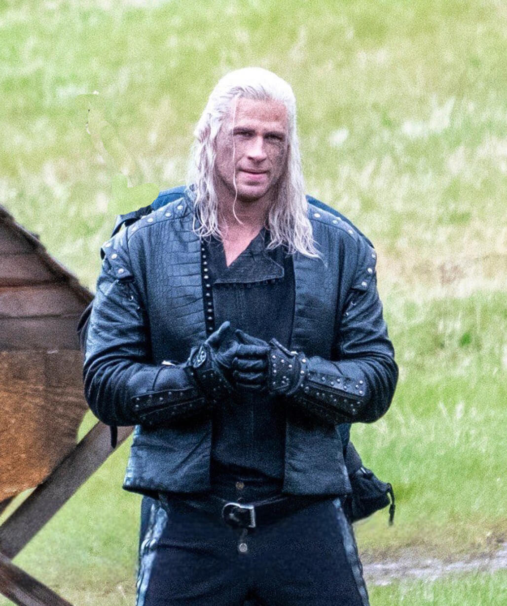 The Witcher S4 Liam Hemsworth Black Leather Jacket - USA Leather Factory