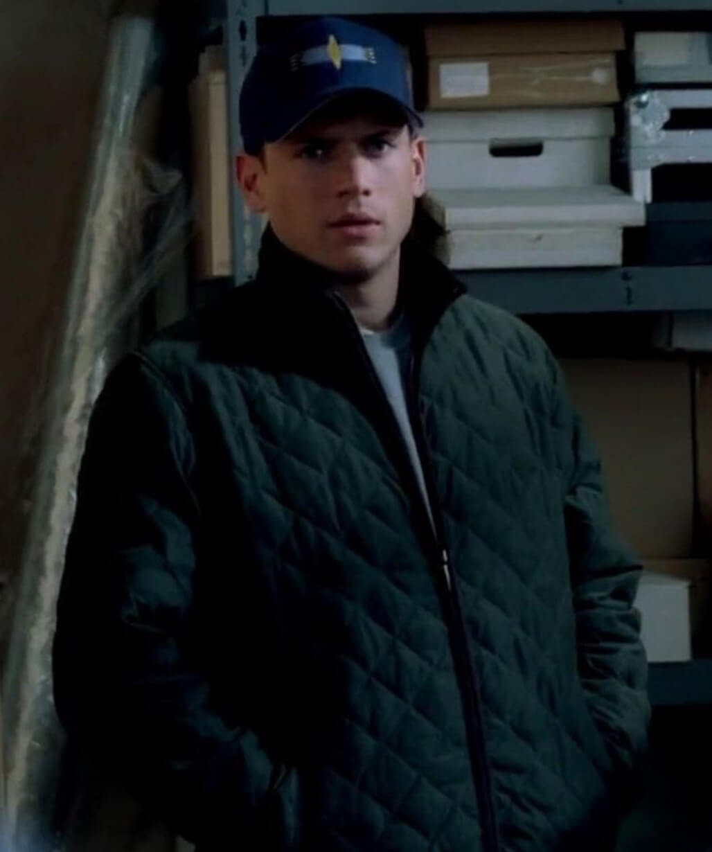 Wentworth Miller Prison Break S02 Grey Quilted Jacket - USA Leather Factory