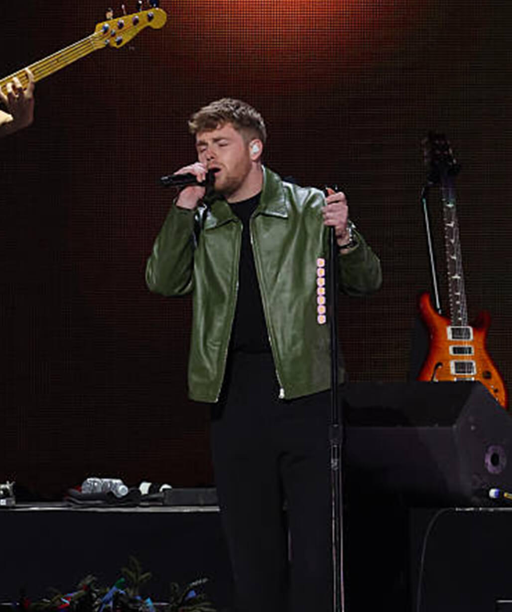 Alex Warren Green Leather Jacket - USA Leather Factory