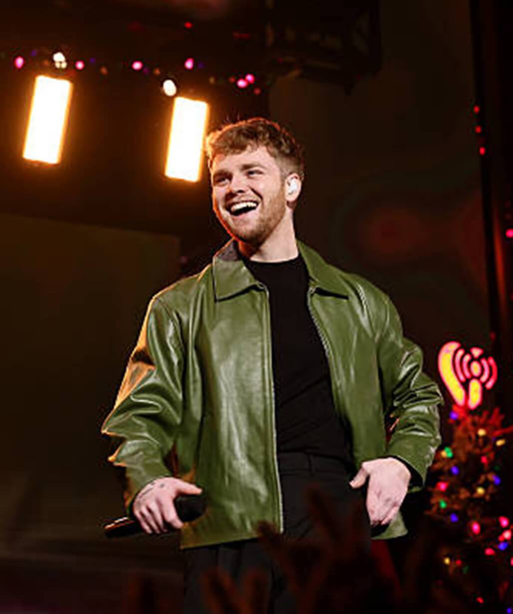 Alex Warren Green Leather Jacket - USA Leather Factory