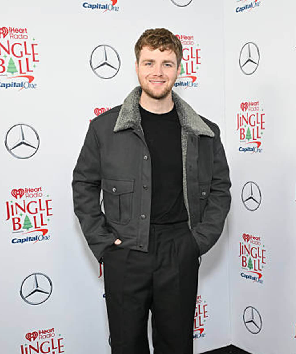 Alex Warren Cotton Grey Shearling Jacket - USA Leather Factory