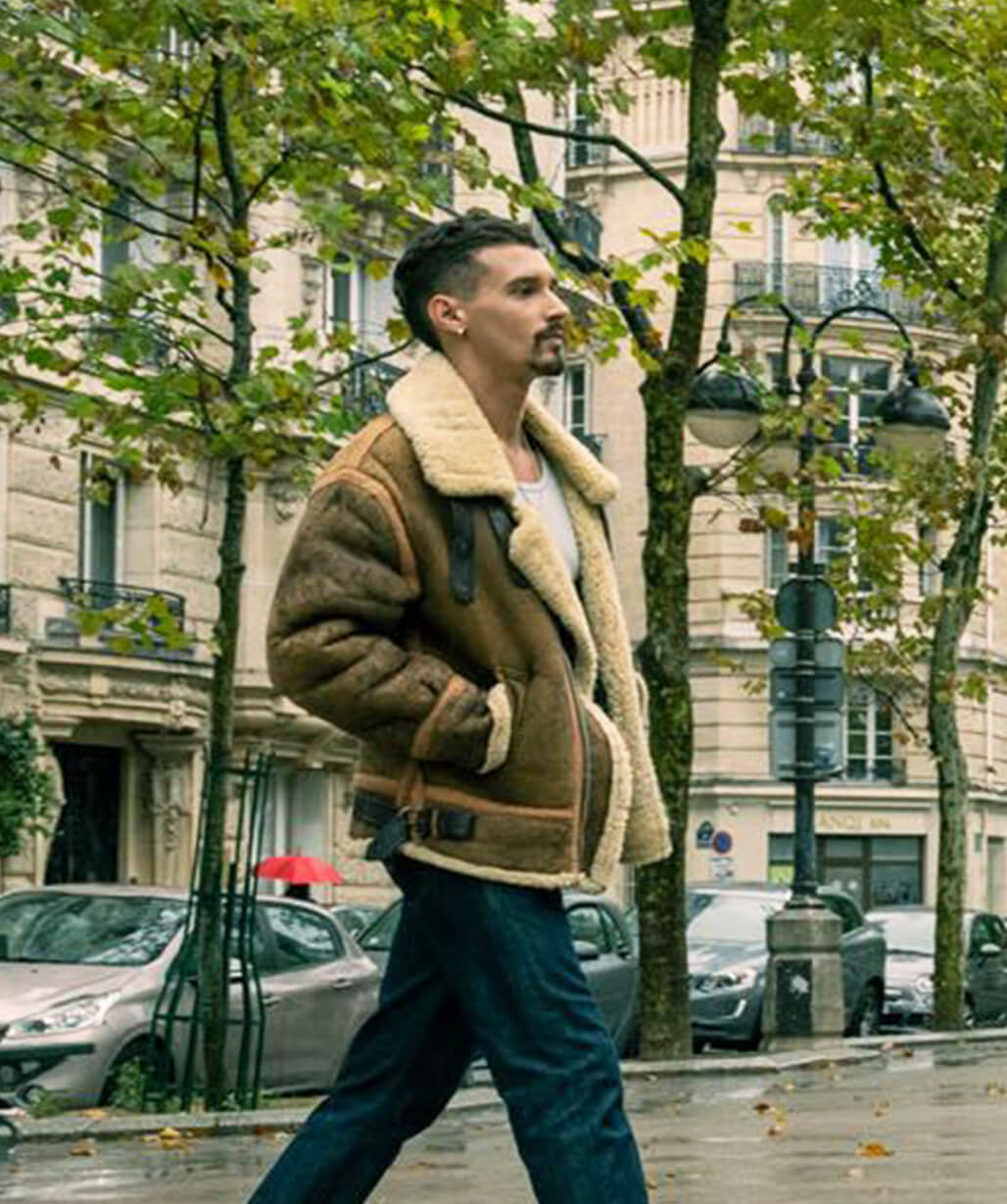 Joel Sánchez Berlin 2023 Shearling Brown Suede Jacket - USA Leather Factory
