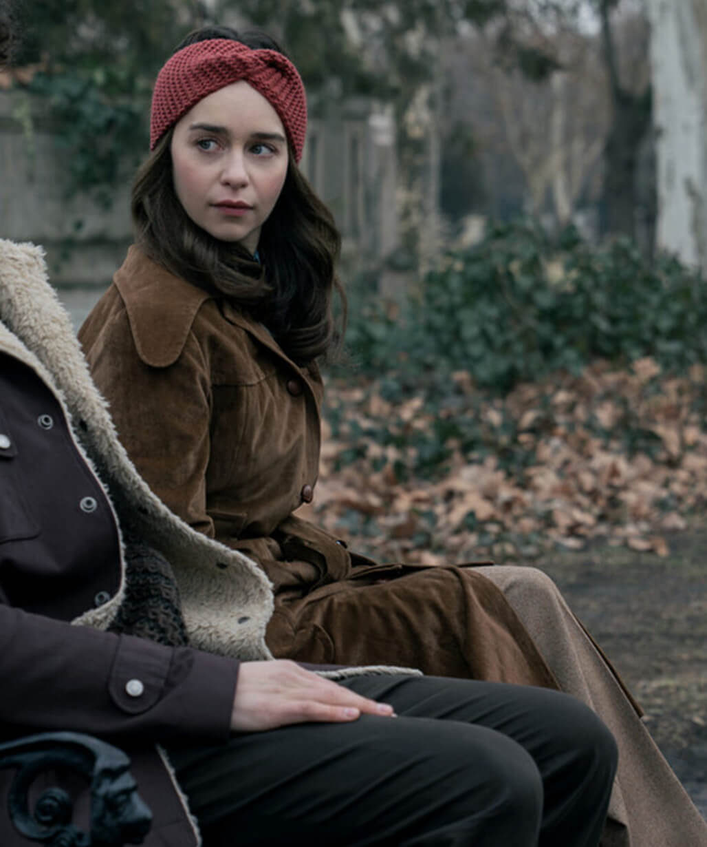 Ponies 2026 Emilia Clarke Bea Suede Leather Coat - USA Leather Factory